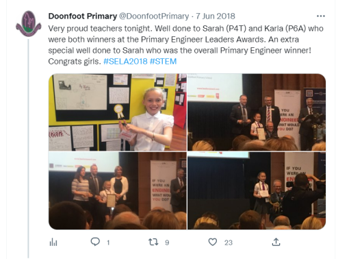 Case Study – Year-on-year Doonfoot Primary School experience in our Leaders Award competition ...