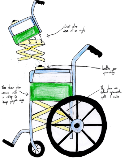 Thales Templecombe creating the Reach-Up Wheelchair prototype - Primary ...