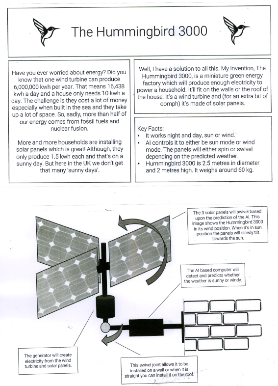 Thales Crawley creating the Hummingbird 3000 prototype - Primary Engineer