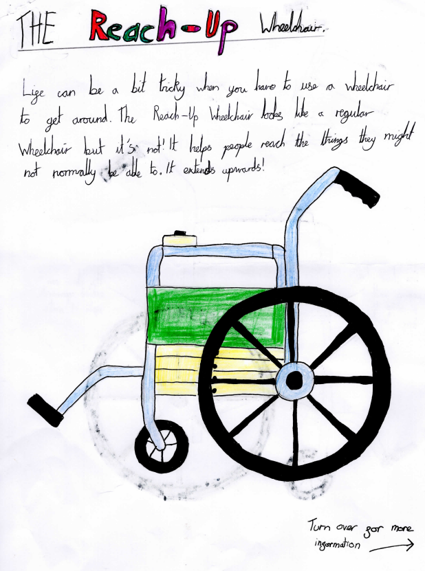 Thales Templecombe creating the Reach-Up Wheelchair prototype - Primary ...